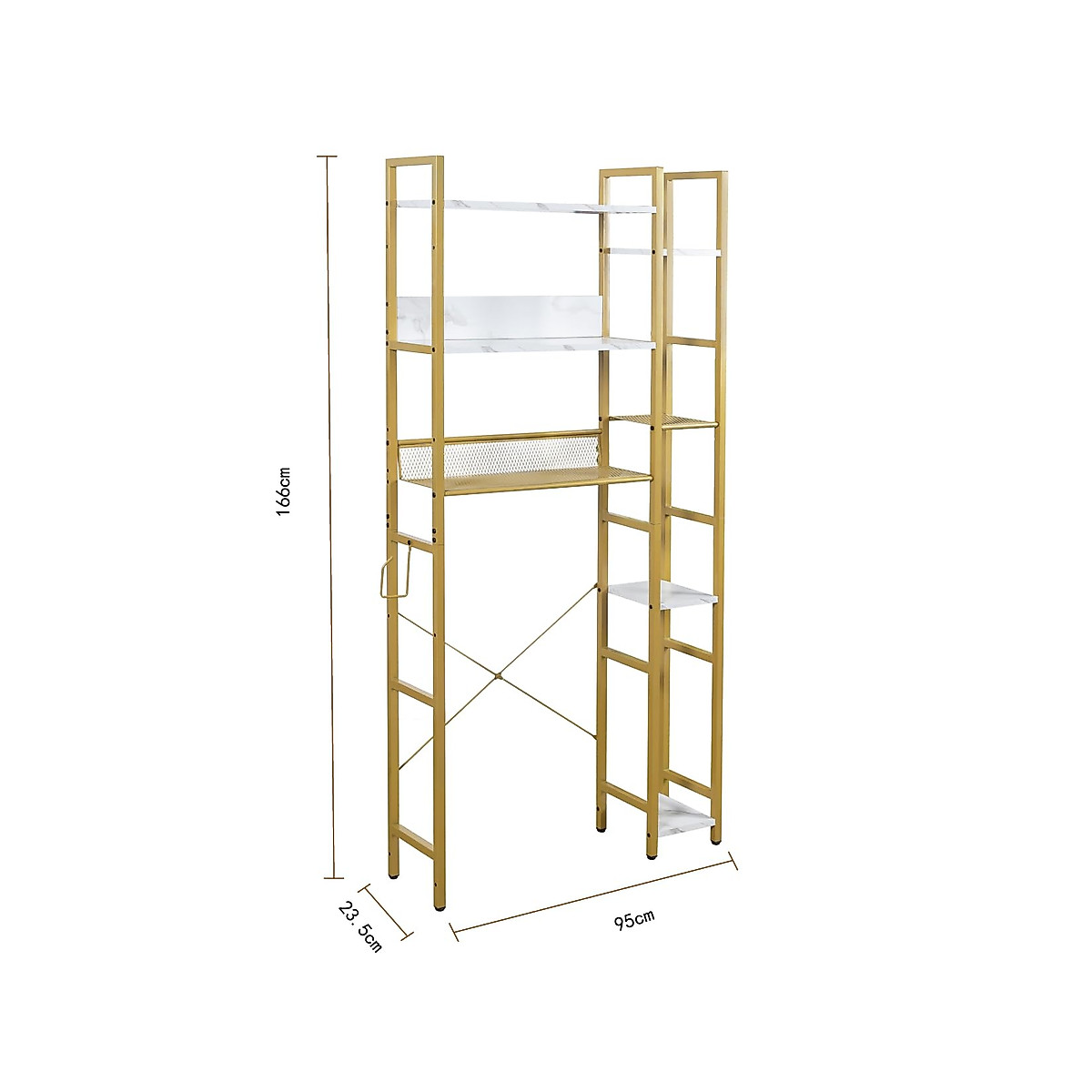 PENGHONG Multi-Functional Over thet Toilet Shelf, 7 Layer Toilet Rack, Bathroom Rack, Washing Machine Rack, Balcony Flower Rack (Golden)…