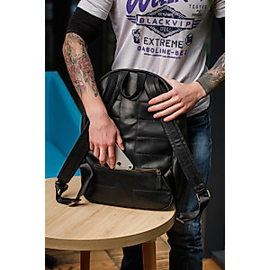 olpr. Leather Backpack (Black)