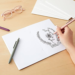 24-Pack Blank Notebooks for Kids, A5 White Notebooks for Writing Stories, Journaling, Scrapbooking, Sketching, Drawing, Travel-Journaling, and Recipes (5.5x8.5 in)