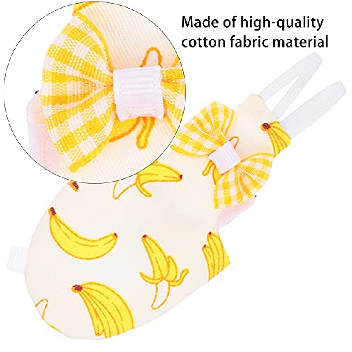 Ipetboom Rope Cotton Cockatiel Bird Pet Light Parrot Supplies Macaw Washable Nappy- Training & Harness Parakeet Suit Adjustable Budgie Clothes Pad Nappies Yellow Flight Pee Breathable S