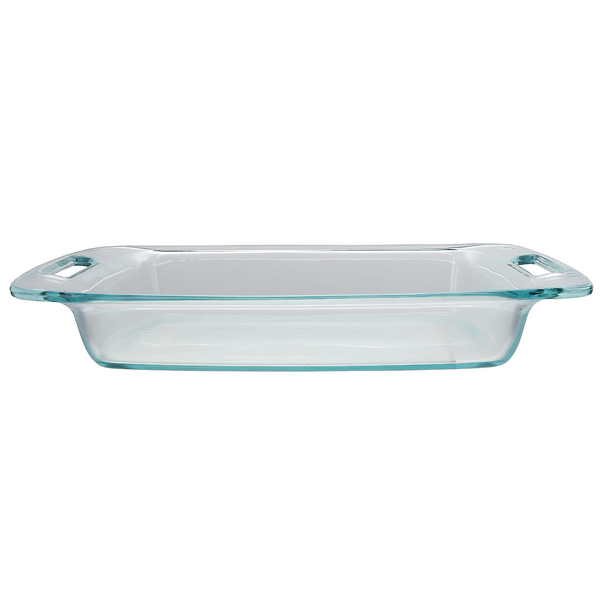 Pyrex (1) C-233 3qt Easy Grab Glass Baking Dish & (1) C-233-PC 3qt Blue Easy Grab Lid