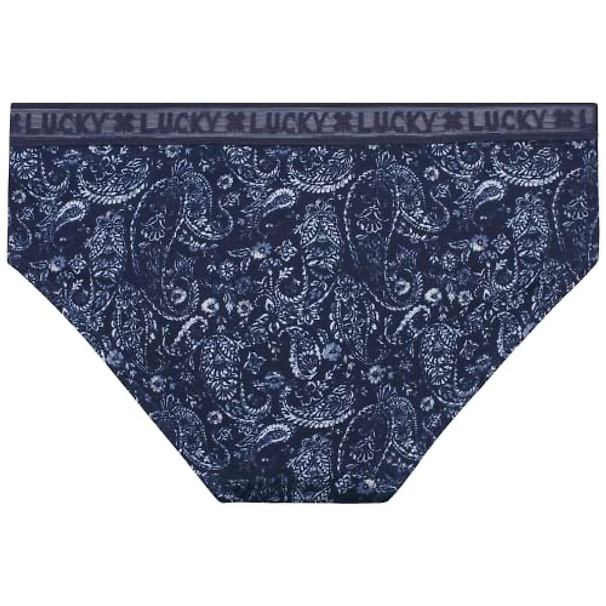 Lucky Brand Women's Underwear - 10 Pack Microfiber Hipster Briefs (S-XL), Size Large, Blue Iris/Gardenia/Silver Sconce/Blue/Multi