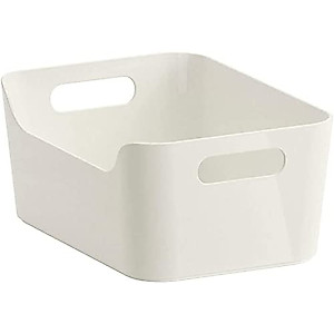 IKEA 301.550.19 VARIERA Convenient Kitchen Open Storage Box, High Gloss White, Easy to Carry and Take Out of Your Kitchen Drawers or Shelves Since it Has Two Grip-friendly Handles