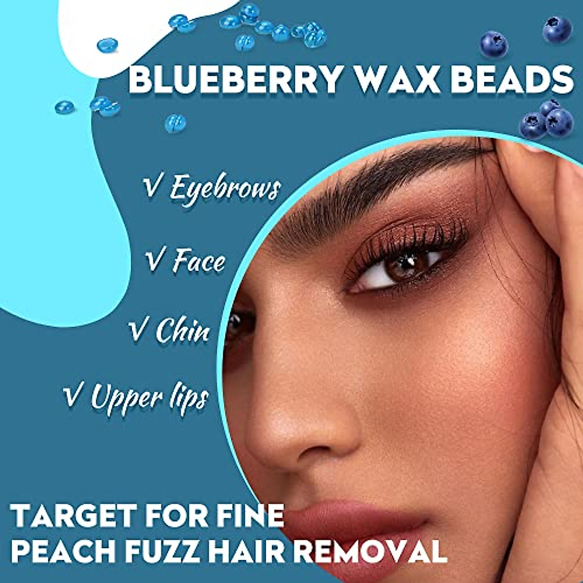 Anruz Waxing Kit, Wax Warmer Hair Removal for Women Men Sensitive Skin, At Home Wax Kit with Wax Beads(14.1 oz total) for Coarse & Fine Hair, Eyebrow, Facial, Armpit, Bikini, Leg, Brazilian