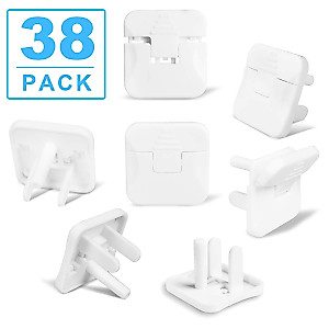 Outlet Covers Babepai 38-Pack White Child Proof Electrical Protector Safety Improved Baby Safety Plug Covers
