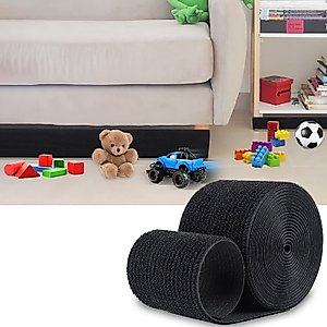 TEUVO 8cm x 3m Toy Blocker for Under Couch and Under Bed, Under Couch Blocker for Babies Toys and Pets Toys from Going Sliding Adjustable Gap Bumper Under Sofa & Under Furniture