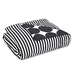 Marimekko - Throw Blanket, Soft & Cozy Alternative Down Blanket, Modern & Stylish Home Decor for Bed or Couch (Pienet Kivet Black, Oversized Throw)