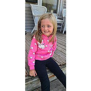 Popshion Baby Girls Unicorn Sweaters Zipper Rainbow Hooded Sweatshirt Toddler Christmas Coat Hoodies Outerwear Kids Winter Jacket 5t