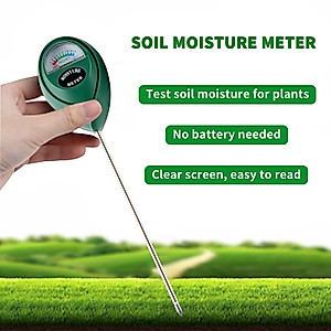 Hathdia Soil Moisture Meter, Plant Water Meter Soil Meter Moisture Sensor Hygrometer for Indoor Outdoor Plant Care,No Battery Needed(Green)