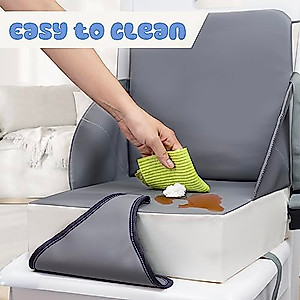 Booster Seat for Table - Portable High Chiar PU Waterproof Easy Clean Baby Toddler Booster Seat for Dining Table for Travel