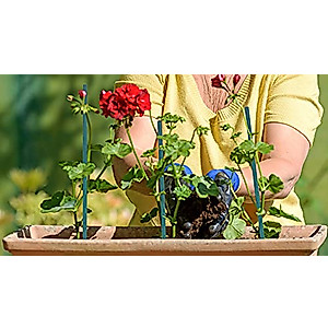 Garden Wood Stakes,HOUNANG Green Bamboo Plant Support Stakes,Flower/Orchid/Tomato Wooden Stakes for Gardening,Plant Stakes and Supports for Potted Plants - 25Pcs 18 Inches