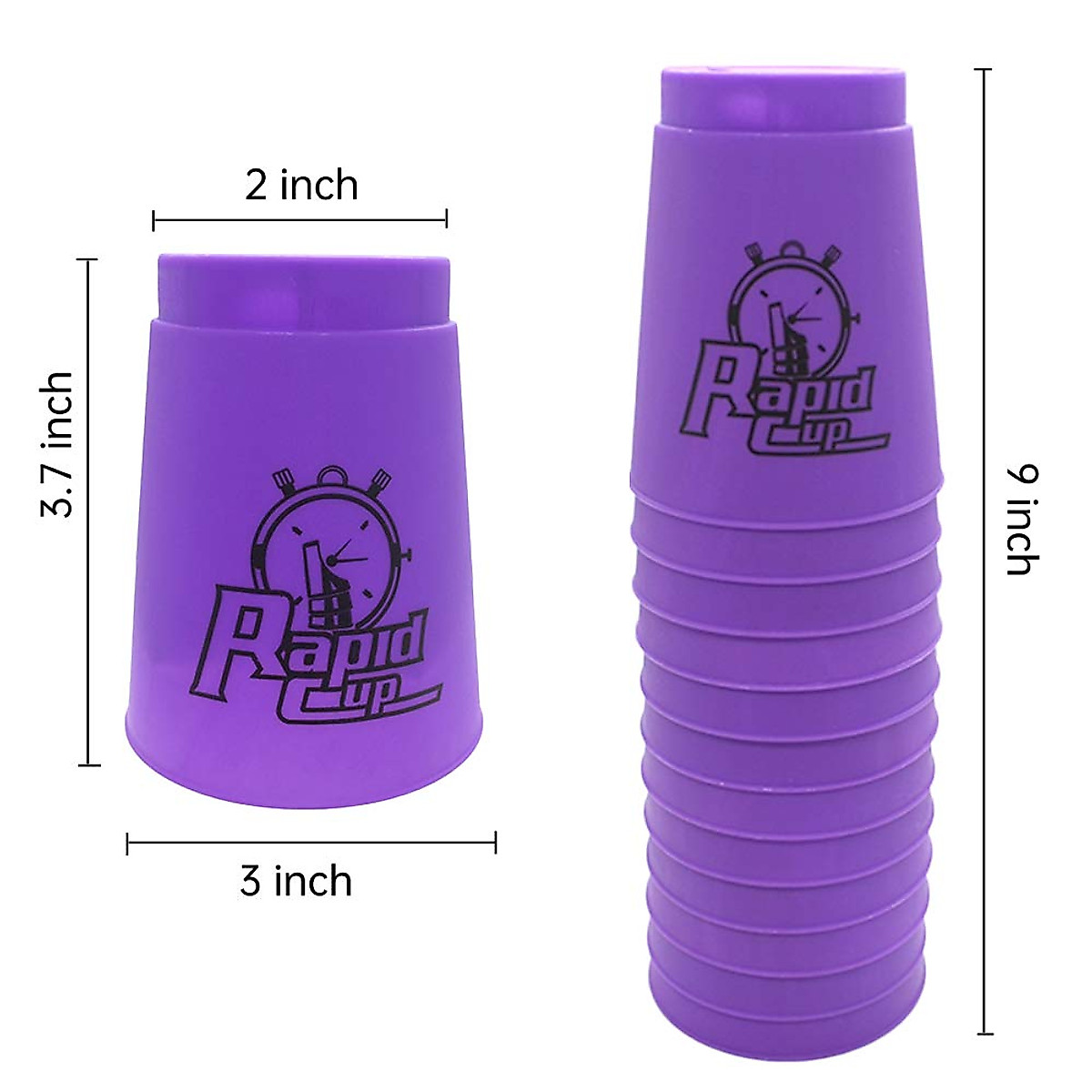 Erlsig 36 Pack Sports Stacking Cups, Quick Stacking Cups Game Speed Training Game for Travel Party Challenge Competition