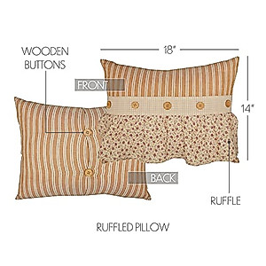 VHC Brands Camilia Ruffled Pillow 14x19