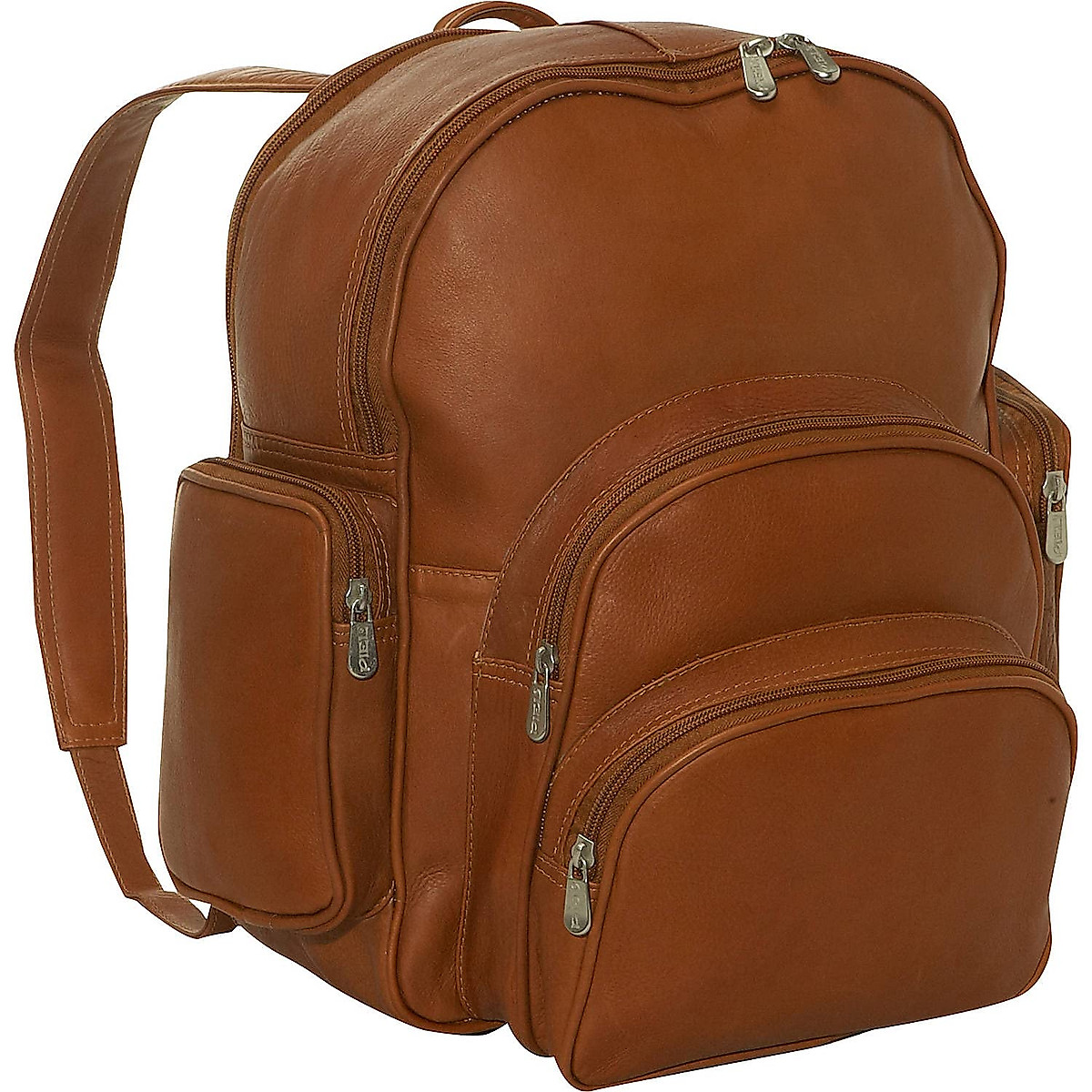 Piel Leather Expandable Backpack, Saddle, One Size