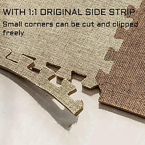 24pcs Soft Non Slip Foam Split Joint Climbing Carpet Mats,Interlocking Foam Square Puzzles Play Floor Tiles Mats,DIY Modular Area Rug-for Room Floor(Size:12x12x0.4in,Color:Green + Dark Gray)