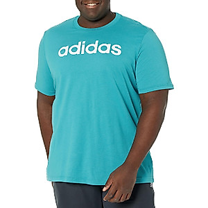 adidas Men's Essentials Single Jersey Linear Embroidered Logo T, Arctic Fusion, X-Large