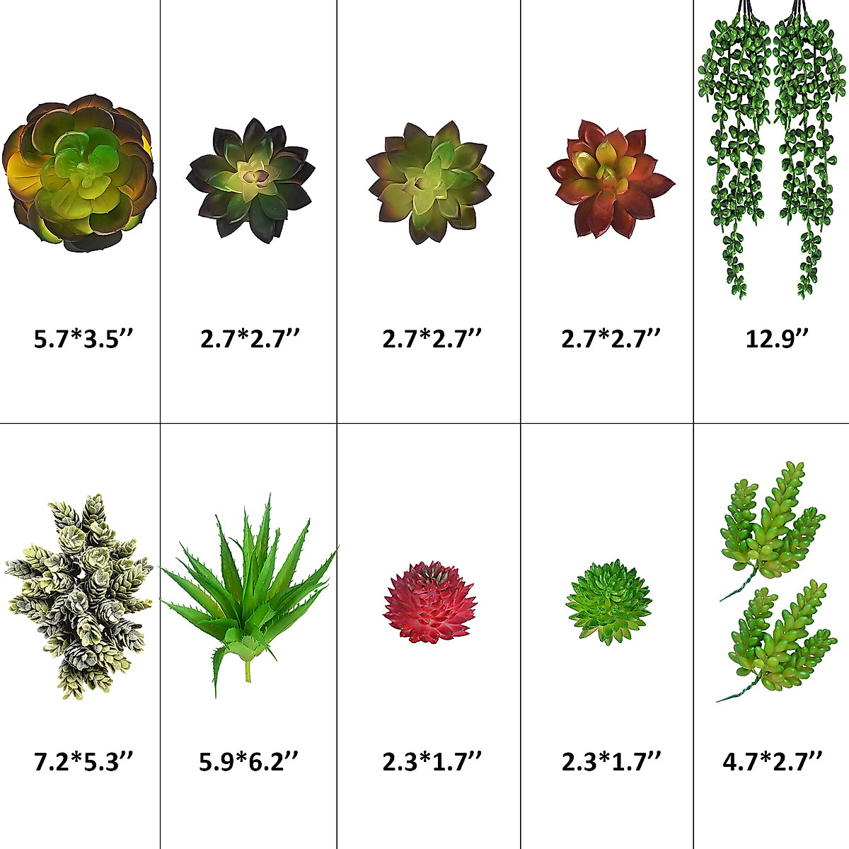 Luxsego Artificial Succulents - 19 Pack Fake Succulents Arrangement for DIY, Realistic Unpotted Faux Succulents Plants Decor for Home, Bathroom, Wedding, Garden, Office, Indoor and Outdoor