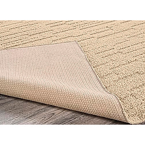 Garland Rug Brentwood Pixel 9 ft. x 12 ft. Area Rug Tan