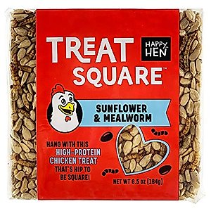 Happy Hen Treats Square Mealworm & Sunflower Treat, 6.5 oz