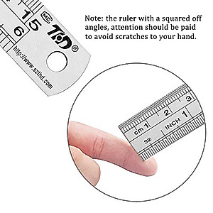 Ruler Metal Straight Edge Ruler Stainless Steel Ruler 6 Inch Ruler Set Rulers Bulk 12 Pack