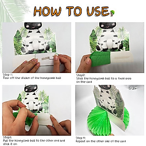 LLMSIX 9 Pcs Safari Honeycomb Centerpieces Jungle Baby Shower Decorations Safari Centerpieces for Tables Jungle Safari Animal Honeycomb Centerpieces for Jungle Safari Themed Birthday Party Supplies