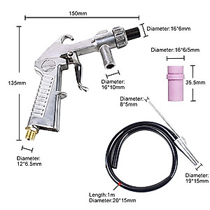 Wogoboo Sand Blaster Kit Blasting Shot Sandblaster Siphon Feed Gun Nozzle Rust Remove Abrasive Sand Blasting for Sandblast Cabinets