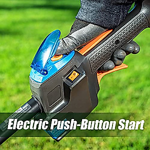 LawnMaster NPTGSP2617A No-Pull Gas Grass Trimmer with Electric Start 26cc 2 Cycle 17-Inch