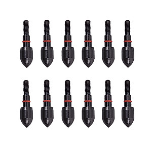 SOPOGER 12pcs Archery Bullet Points 100/125 Grain Field Points Arrow Screw-in Field Tips for Recurve Compound Bow Crossbow Hunting Shooting Practice (100 Grain)