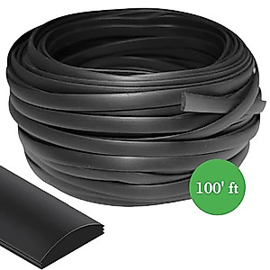 Flat Screen Spline - 0.315", 100 Feet Roll - Flat Screen Retainer Spline - Bulk Screen Holder Spline for Door, Window Mesh & Mosquito Net Fixing - Screen Door Repair & Replacement Spline - Black