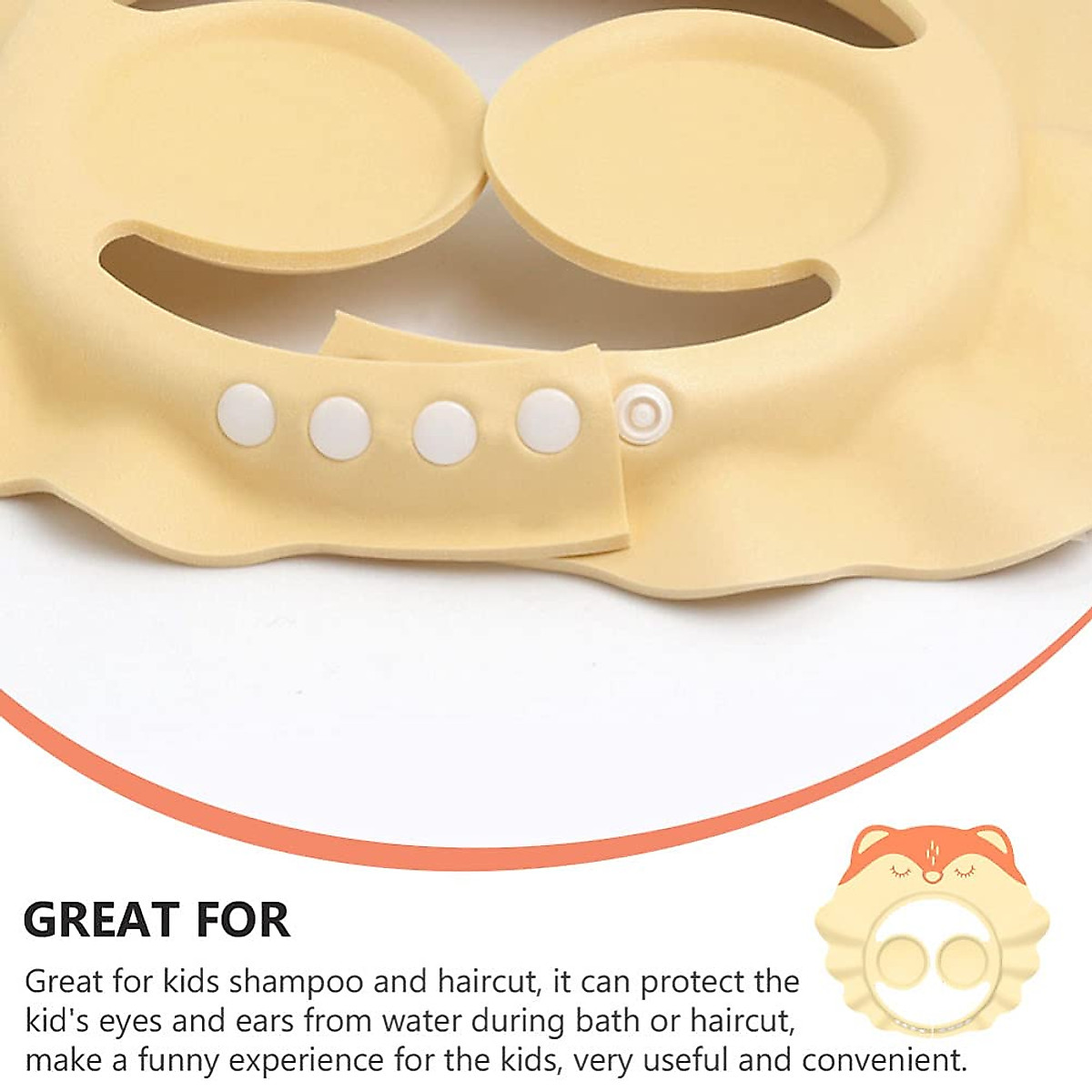 FOMIYES Infant Shower Cap 2pcs Children's Ear Protection Shower Cap Shampoo Cap Visor Water Shower Visor Bathing Shower Caps Kids Wash Hair Cap Baby Mouthwash Cup Take a Bath Eva