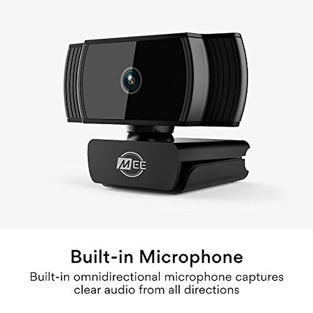 MEE audio C6A 1080p HD Webcam with Microphone, Autofocus, Low Light Correction, 360° Rotation; USB Streaming Web Camera for Video Calling via Zoom/Hangouts/Skype on Computer PC Mac Laptop Desktop