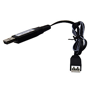 Blomiky 2 Pack 7.4V 1A USB Charger Cable with XH-3P Plug for 7.4V 2S Lipo Battery with XH-3P Connector / 7.4V 1A USB XH-3P 2