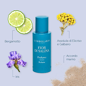 L'Erbolario Fior Di Salina - Citrus Aromatic Fragrance For Women And Men - Launched In 2018 - Citrus And Aromatic Scents Of The Mediterranean Coast - Dermatologically Tested - 1.6 Oz EDP Spray