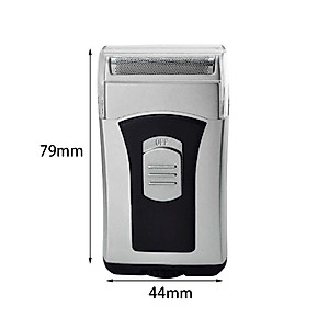 Electric Shavers for Men, Mens Beard Electric Shaver, Cordless Metal Double Shaver, Wet Dry Trimming Mini Travel Beard Home Washable Razor