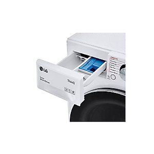 LG WM3555HWA 24 Inch Smart All In One Washer/Dryer with 2.3 cu. ft. Capacity, Wi-Fi Enabled, 14 Wash Cycles, 1400 RPM, Ventless, NeveRust Stainless Steel Drum, Quiet Operation, TrueBalance, Sensor Dry in White