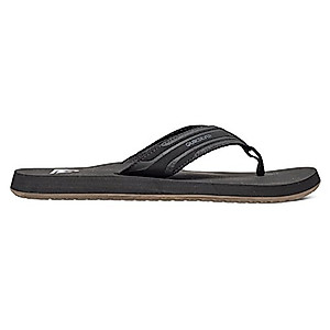 Quiksilver Men's Monkey Wrench 3 Point Sandal, Black/Black/Brown, 9 M US