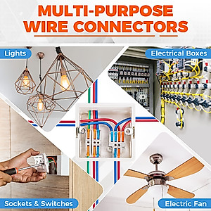 JOMERON 84PCS Lever Wire Connectors kit, Electrical Lever Wire Connectors Assortment Pack kit for Quick Connect, pushin Compact Splicing Electrical Connectors for Wiring 28-12 AWG