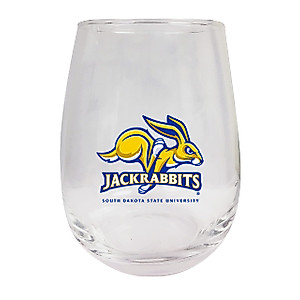 South Dakota State Jackrabbits 9 oz Stemless Wine Glass 2 Pack Officially Licensed Collegiate Product