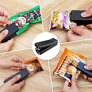 Ankilo Mini Bag Sealer 2 Pack, 2 in 1 Rechargeable Heat Bag Sealer, Portable Heat Sealer and Cutter for Plastic Bags Snacks, Outdoor Picnic Campaign, Food Storage