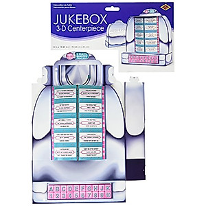 Beistle 54804 50's Jukebox Tabletop Decoration-1 Pc, One Size, Multicolored
