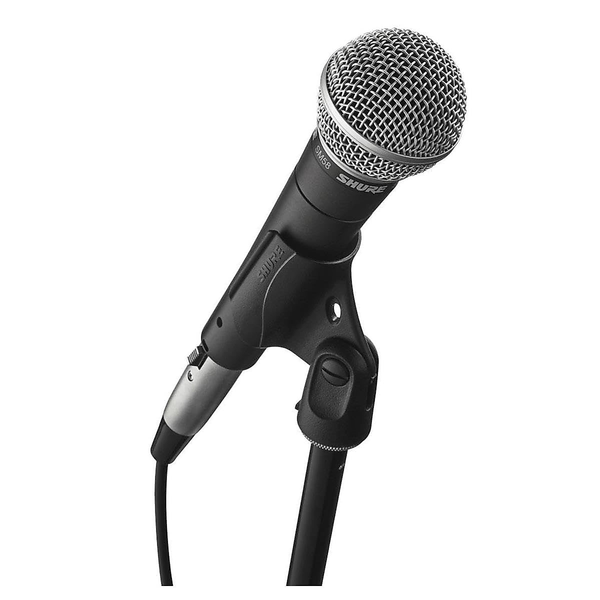 Shure SM58-LC Vocal Microphone with H&A Value Series XLR M to F Professional Microphone Cable - 10'