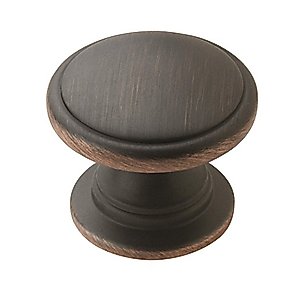 Amerock | Cabinet Knob | Oil Rubbed Bronze | 1-1/4 inch (32 mm) Diameter | Ravino | 1 Pack | Drawer Knob | Cabinet Hardware
