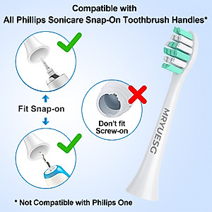 MRYUESG Toothbrush Replacement Heads Compatible with Philips Sonicare, 10 Pack, MRYUESG Electric Brush Head for Phillips C2 4100 Plaque Control