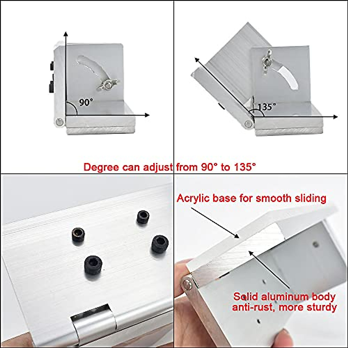 SCOTTCHEN Belt Grinder Knife Sharpener Jig Knives Sharpening Locator Tool Aluminum for Belt Sander Machine