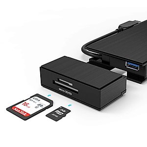 WAVLINK USB 3.0 Docking Station Dual Display HDMI | VGA with Gigabit Ethernet, USB 3.0 Port, Removable Card Reader, HDMI up to 2560x1440 and VGA 1920x1200 Support Windows and MacOS