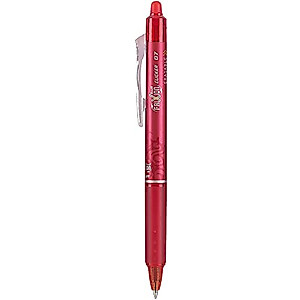 PILOT FriXion Clicker Erasable, Refillable & Retractable Gel Ink Pens, Fine Point, Red Ink, 12-Pack (31452)