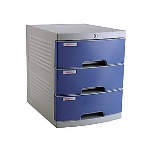 Flat File Cabinet, Large 3-Layer Drawer Storage Organization, with Lock/Blank Label，Suitable for Office Supplies