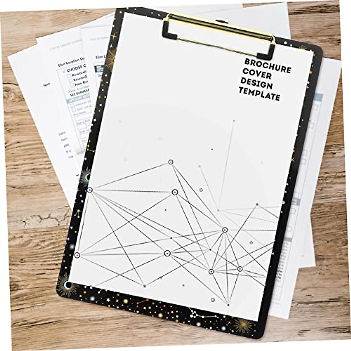 Operitacx Plastic Folder 4pcs for Profile Writing Fashion File Folders A Letter Exam Size Case with Clip Clipboards Paper Decorative Nurse Storage Pattern Holder Office Folder Clipboard