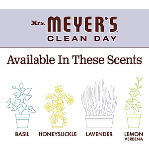 MRS. MEYER'S CLEAN DAY Liquid Dish Soap, Cruelty Free Formula, Lavender Scent, 16 oz- Pack of 6