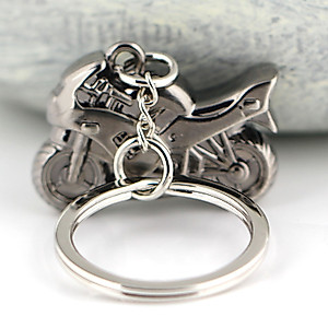 maycom Creative Fashion Romantic Couple Keychain Key Chain Ring Keyring Key Fob for Valentine's Day Gift (Helmet & Motorcycle)